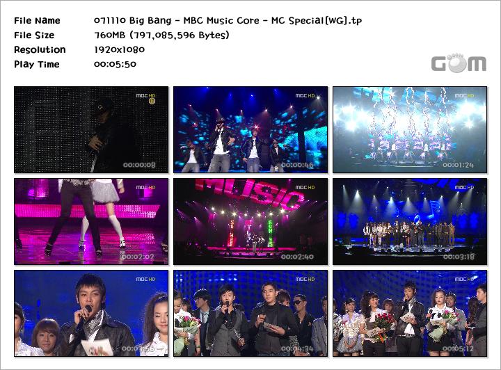 071110 Big Bang - MBC Music Core - MC Special (With Wondergirls) ~ Big ...